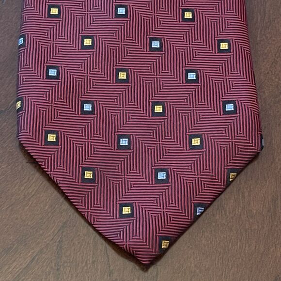 Robert Talbott | Accessories | Vintage Robert Talbott Studio Burgundy Hand Made Silk Mens Neck ...